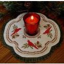 "Little Candle Mats-Poinsettias" by Prairie Grove Peddler