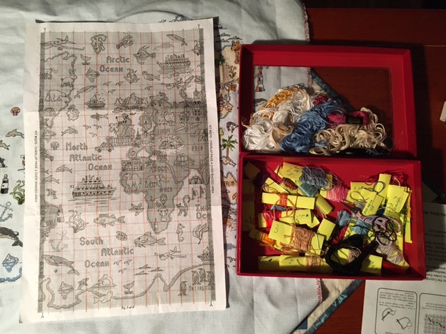 "World Map" | Cross Stitch Kit