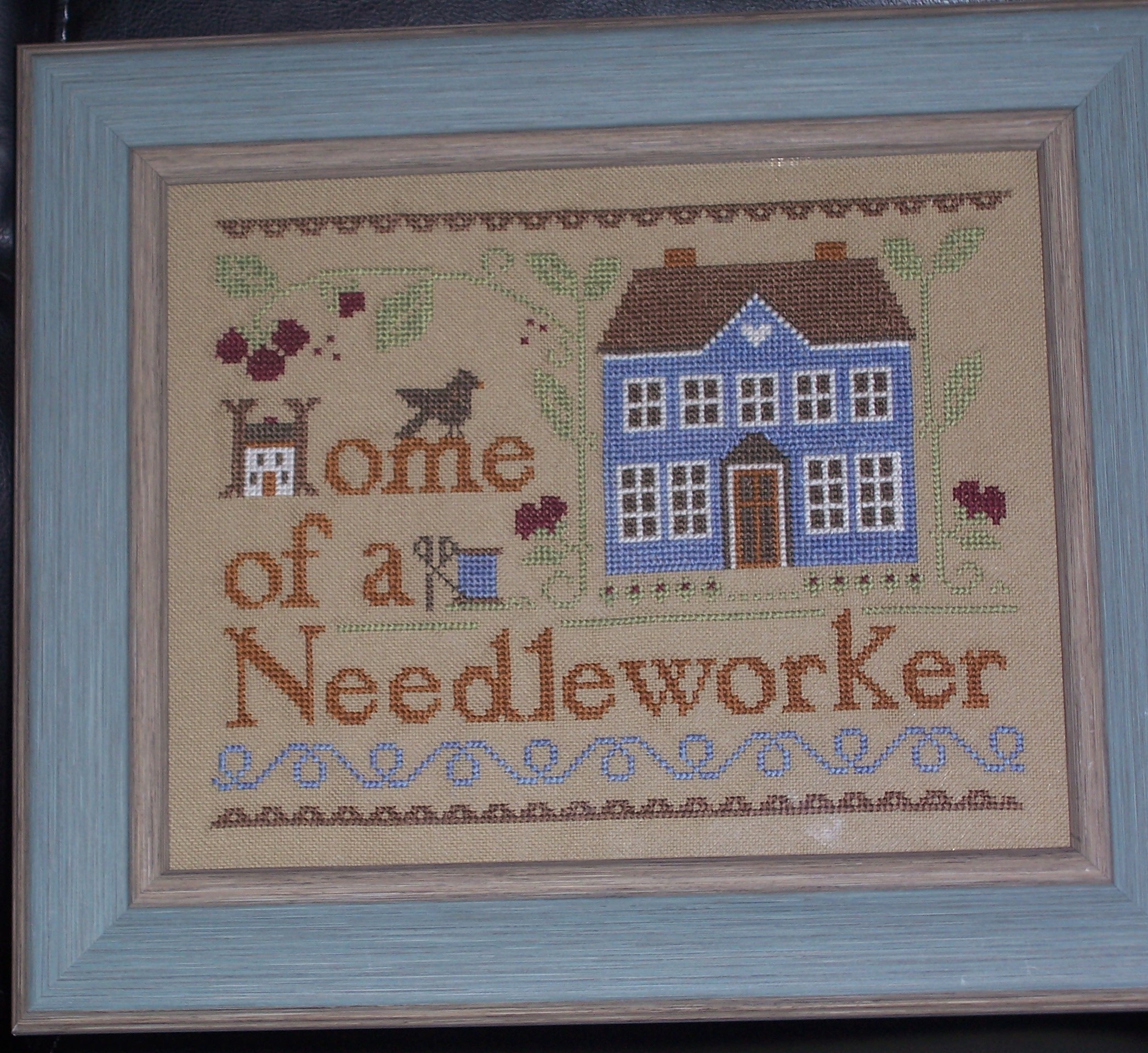 "Home Of A Needleworker Too!" by Little House Needleworks