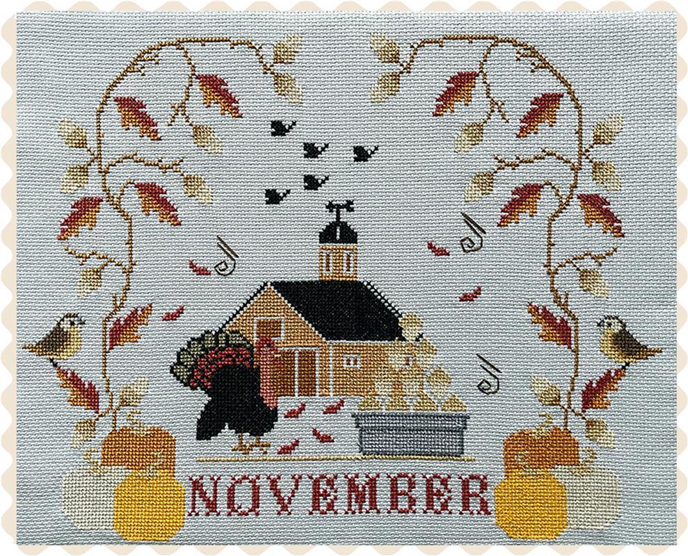 "Barn Calendar November" | Cross Stitch Pattern