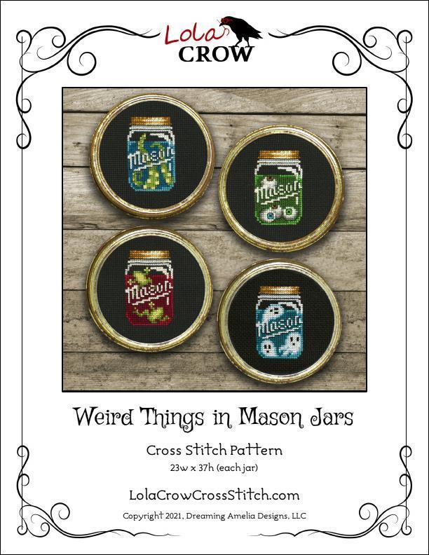 "Weird Things in Mason Jars" | Cross Stitch Pattern