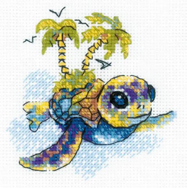 Little Turtle | Cross Stitch Kit at Everything Cross Stitch