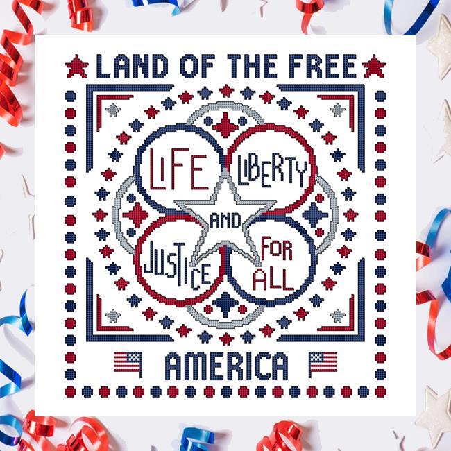 Land Of The Free - America / USA 250th | Cross Stitch Pattern