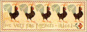 "Five Fine Roosters" by La D Da