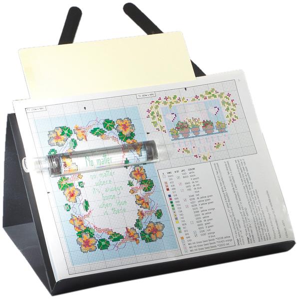 Magnetic Needlework Chart Holder W Magnifier