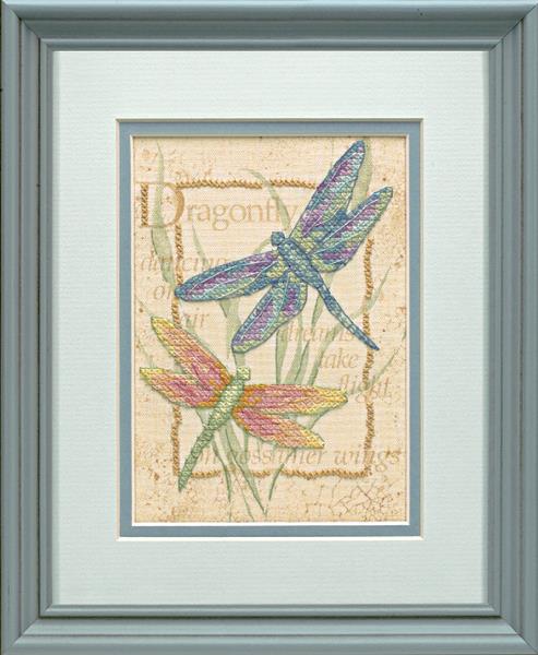 Dragonfly Dance Stamped Kit (stamped cross stitch kit)
