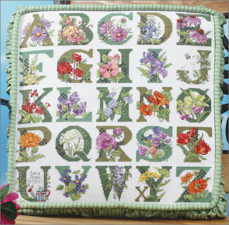 Floral Alphabet (cross stitch kit)
