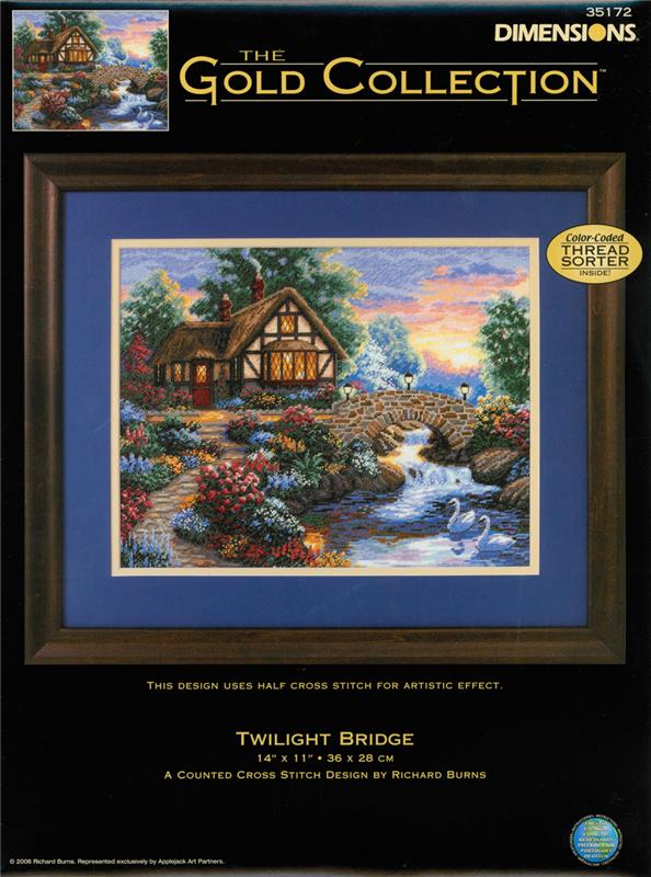 Twilight Bridge (cross stitch kit)