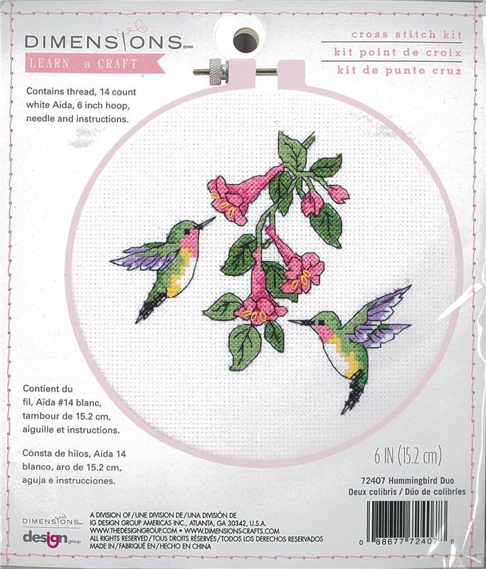 Hummingbird Duo (cross stitch kit)