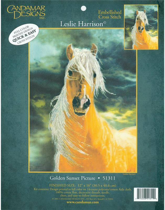 Golden Sunset Horse (cross stitch kit)