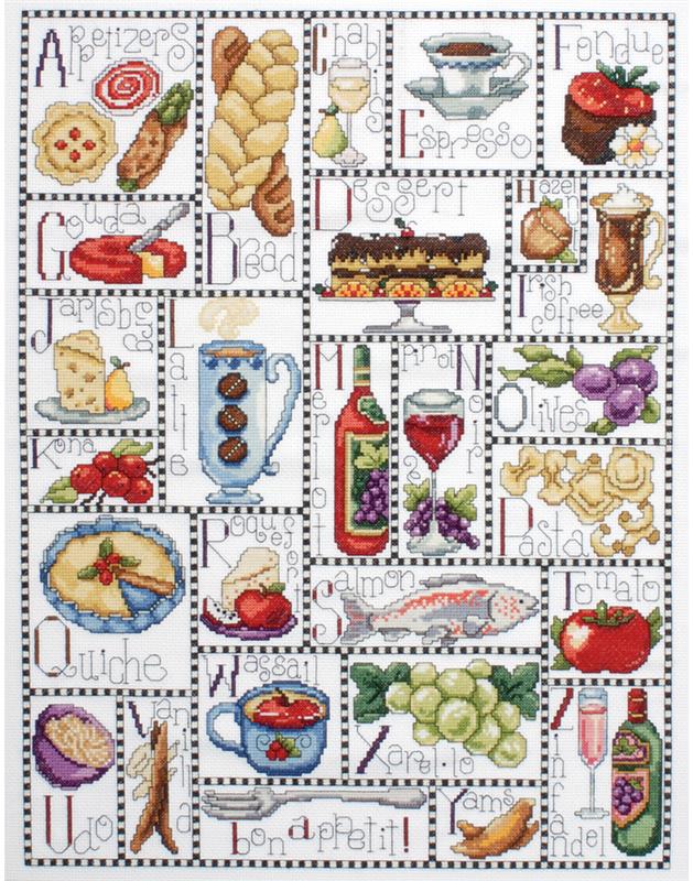 Gourmet ABC (cross stitch kit)