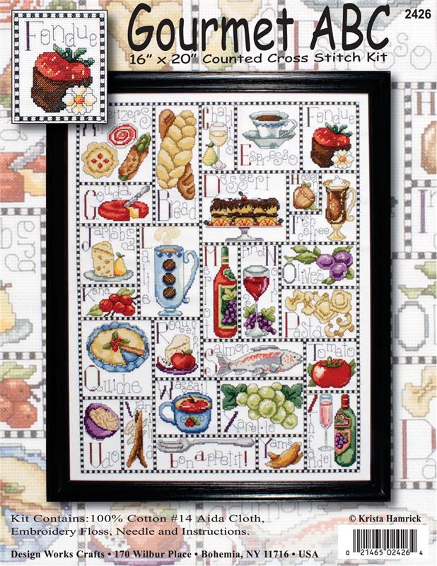 Gourmet ABC (cross stitch kit)
