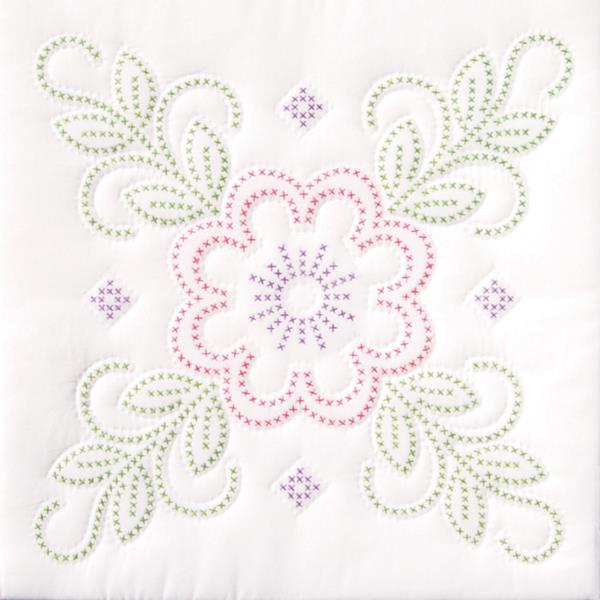 Floral Quilt Blocks (stamped cross stitch)