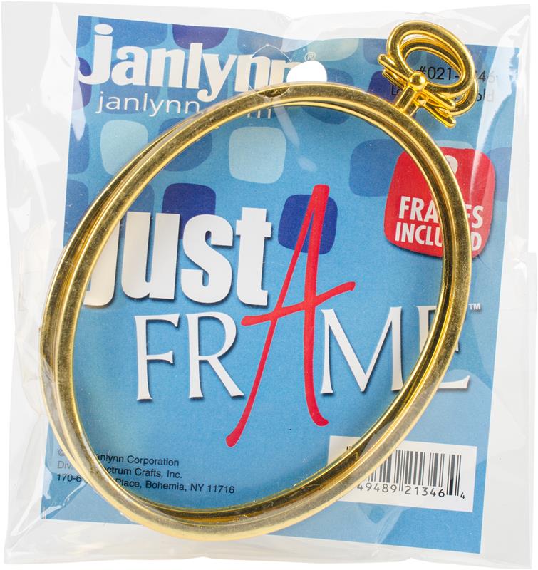 Just-A-Frame Oval Gold 3.25" x 4.25" 2/Pkg | Cross Stitch Item