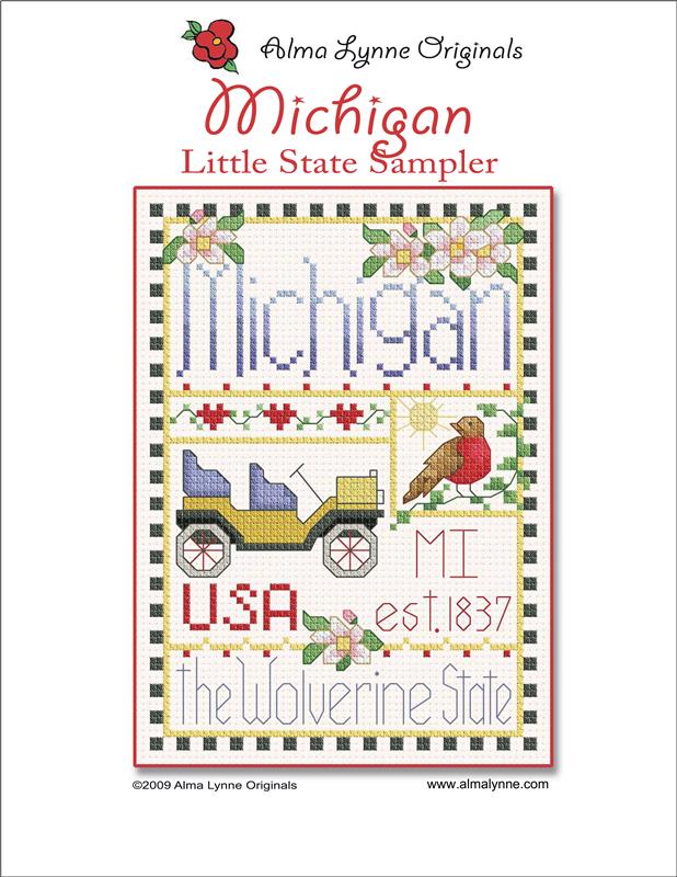 "Michigan Little State Sampler" by Alma Lynne Designs
