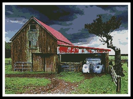 "Old Barn in a Storm" by Artecy Cross Stitch