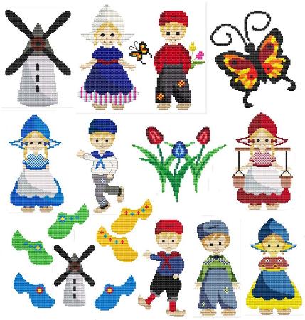 "Dutch Kids" by Cross Stitch Wonders