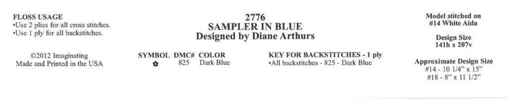 "Sampler In Blue" by Imaginating