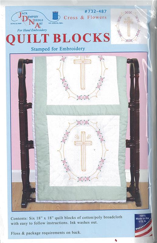 Cross Quilt Blocks (stamped cross stitch)