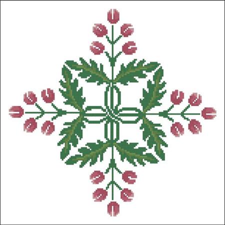 "Floral Ornamental #091 Cherry Beans" by PinoyStitch