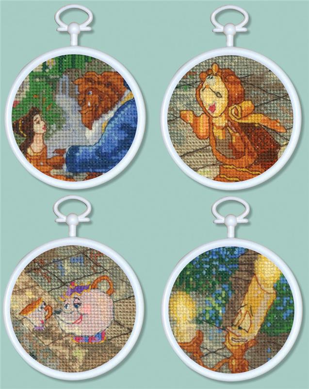 Beauty & The Beast Mini Vignettes (cross stitch kit)