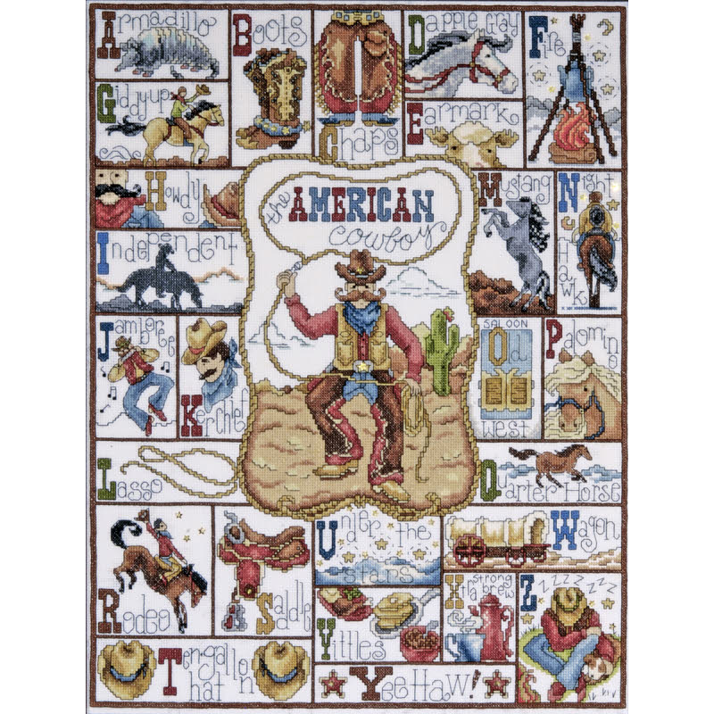 Cowboy ABC (cross stitch kit)
