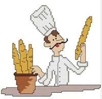 "French Chef Bread" by Cross Stitch Wonders