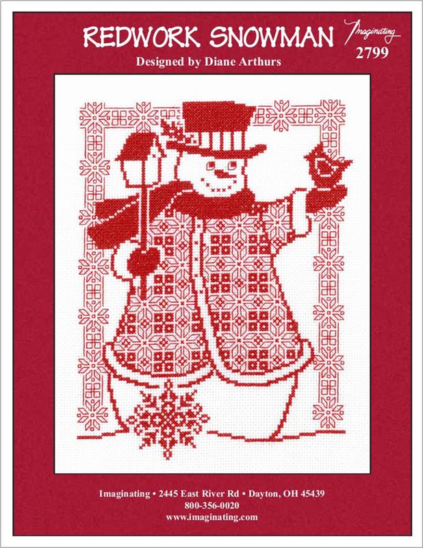 "Redwork Snowman" by Imaginating