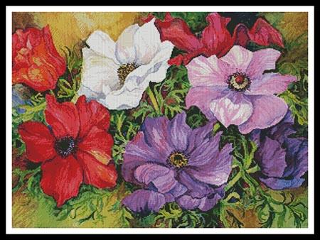 "Colourful Anemones" by Artecy Cross Stitch
