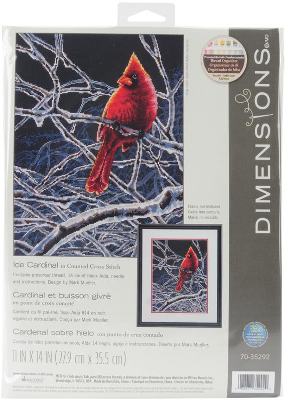 Ice Cardinal (cross stitch kit)