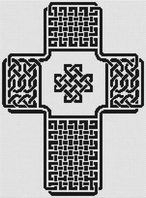 "Celtic Knot Cross 1" by White Willow Stitching