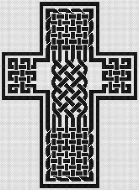"Celtic Knot Cross 3" by White Willow Stitching