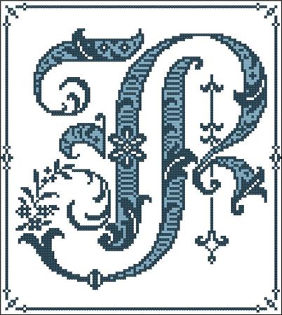 "Gothic Alphabet P" by PinoyStitch