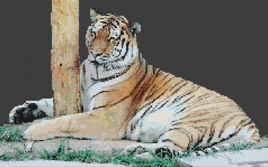 "Shhh! Sleeping Tiger" by White Willow Stitching