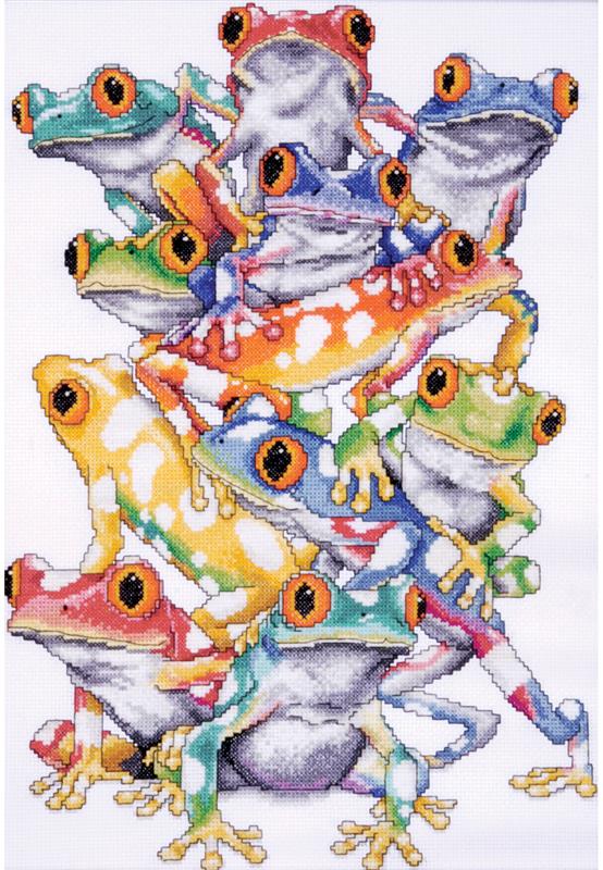 Frog Pile (cross stitch kit)