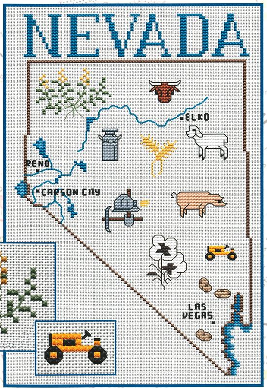 "Nevada Map" by Sue Hillis Designs