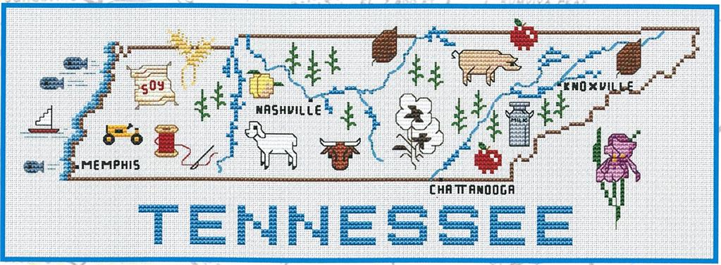 "Tennessee Map" by Sue Hillis Designs