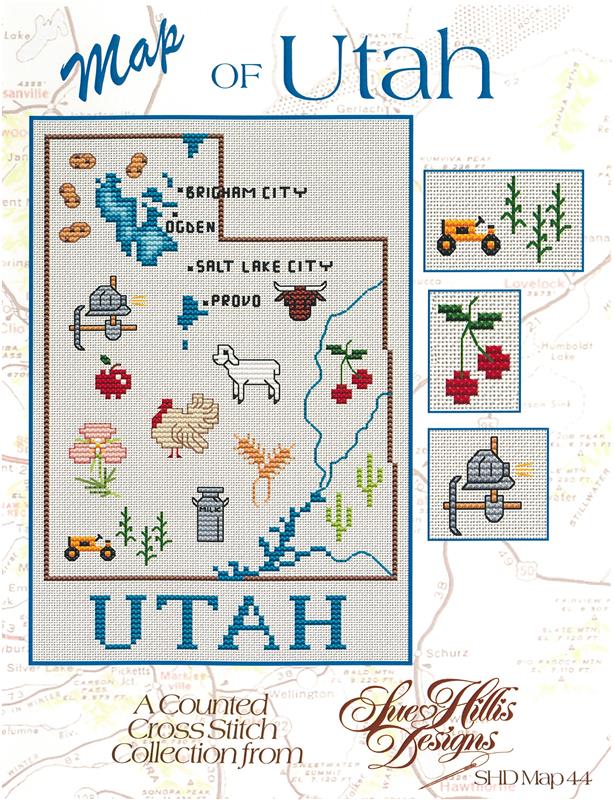 "Utah Map" by Sue Hillis Designs