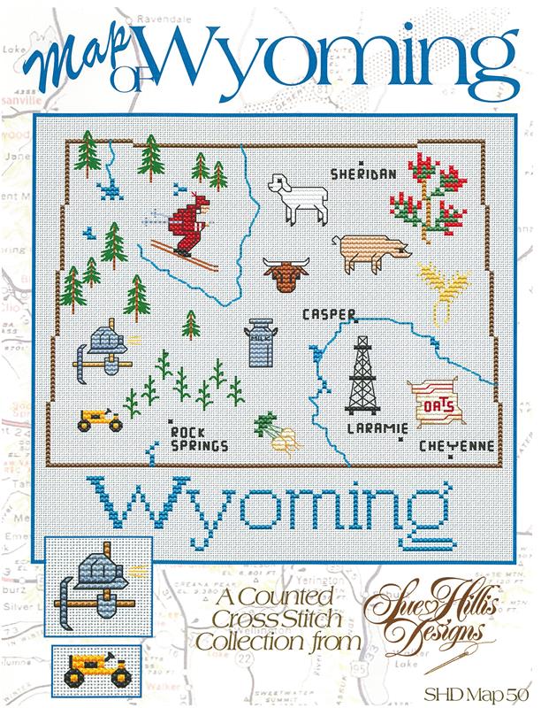 "Wyoming Map" by Sue Hillis Designs
