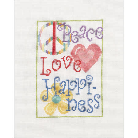 My Quick Stitch Peace Love (cross stitch kit)