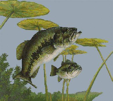 "Largemouth Bass" by White Willow Stitching