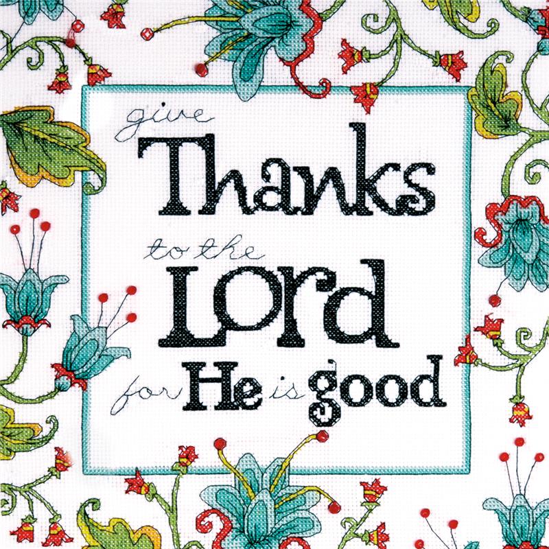 "Heartfelt Give Thanks" | Cross Stitch Kit