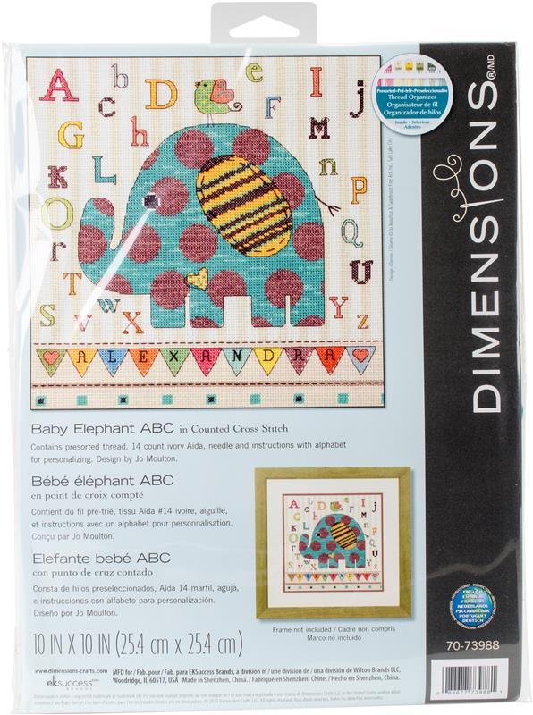 "Baby Elephant ABC" | Cross Stitch Kit