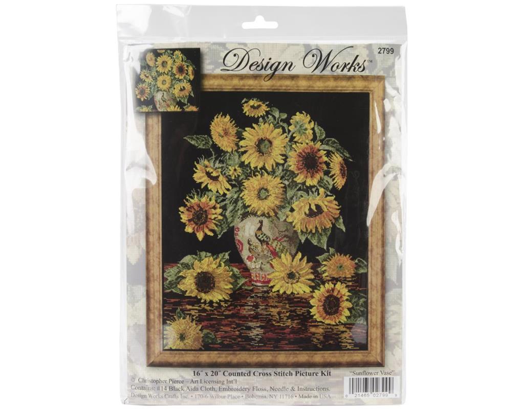 "Sunflower Vase" | Cross Stitch Kit