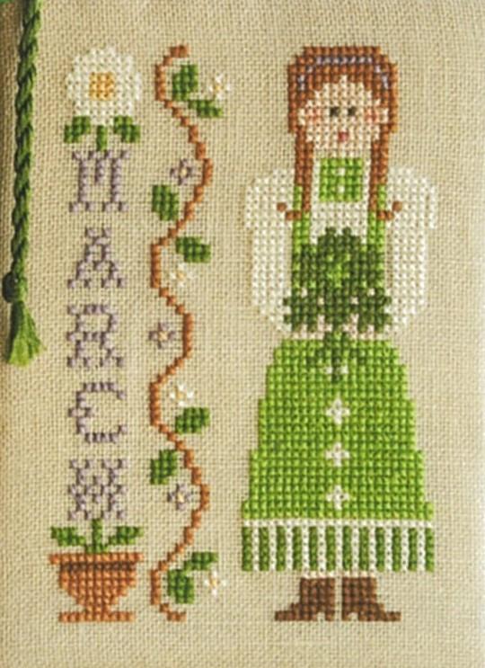 Calendar Girls - March | Cross Stitch Pattern