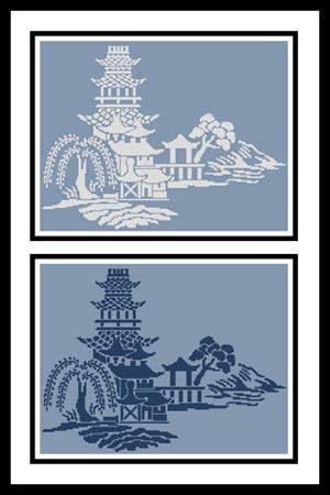 "Blue Willow" | Cross Stitch Pattern