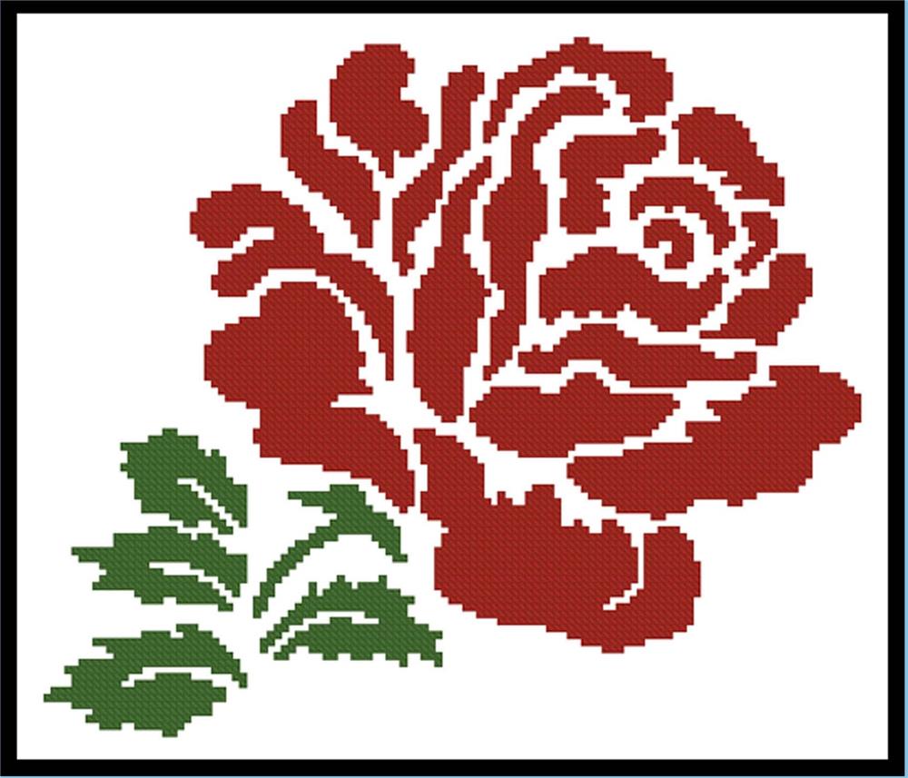 "Rose Silhouette" | Cross Stitch Pattern