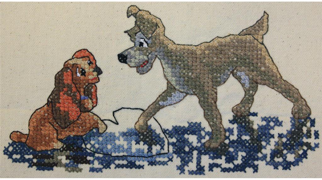 "Wearable Lady And The Tramp" | Cross Stitch Kit