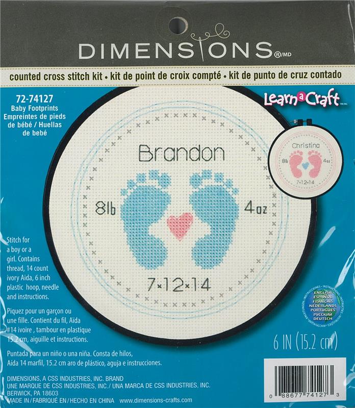 "Baby Footprints" | Cross Stitch Kit