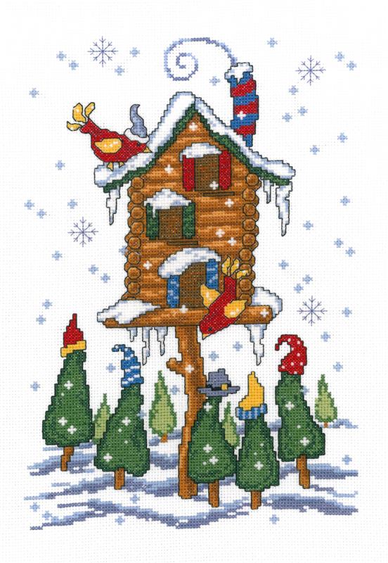 "Winter Birdhouse" | Cross Stitch Pattern